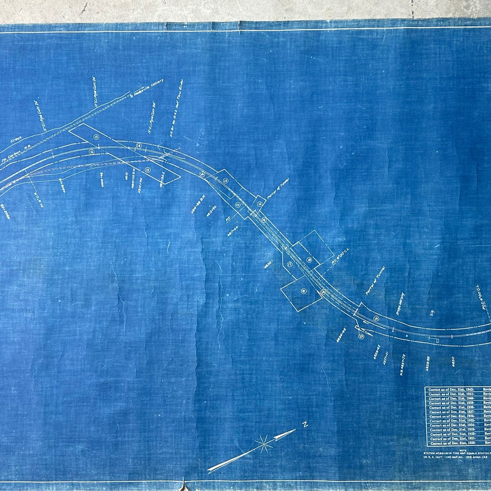 VTG PRR PENNSYLVANIA RAILROAD BLUEPRINTS FOR RIGHT AWAY AND TRACK MAP ...