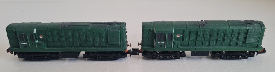 N Gauge, Parkwood, Class 16 body shells Farish working chassis. (double ...