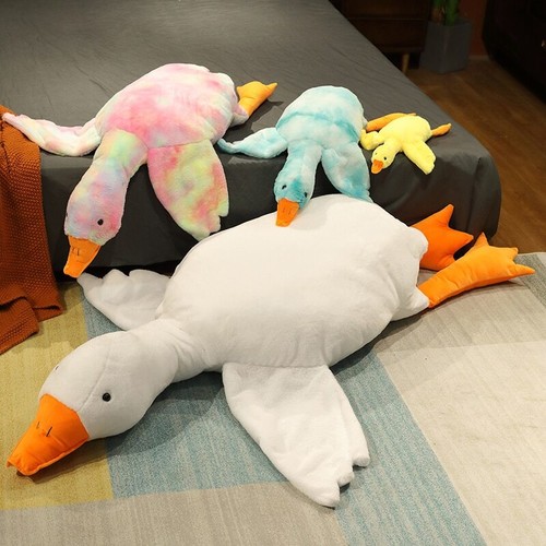 50cm Colourful Duck Plush Toys Fluffy Stuffed Goose Soft Dolls Birthday ...