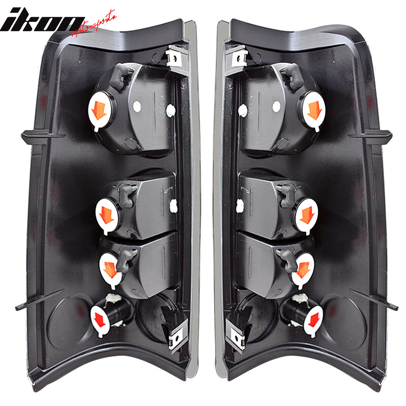 Fit 99-06 Silverado 99-03 GMC Sierra Altezza Black/Smoke Tail Lights ...