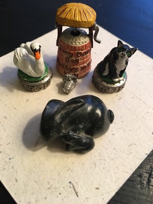 Lot Of 4, Warwick Models Thimbles& Zemstone Bunnies, England | eBay