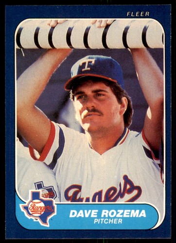 1986 Fleer Dave Rozema . Texas Rangers #570 | eBay