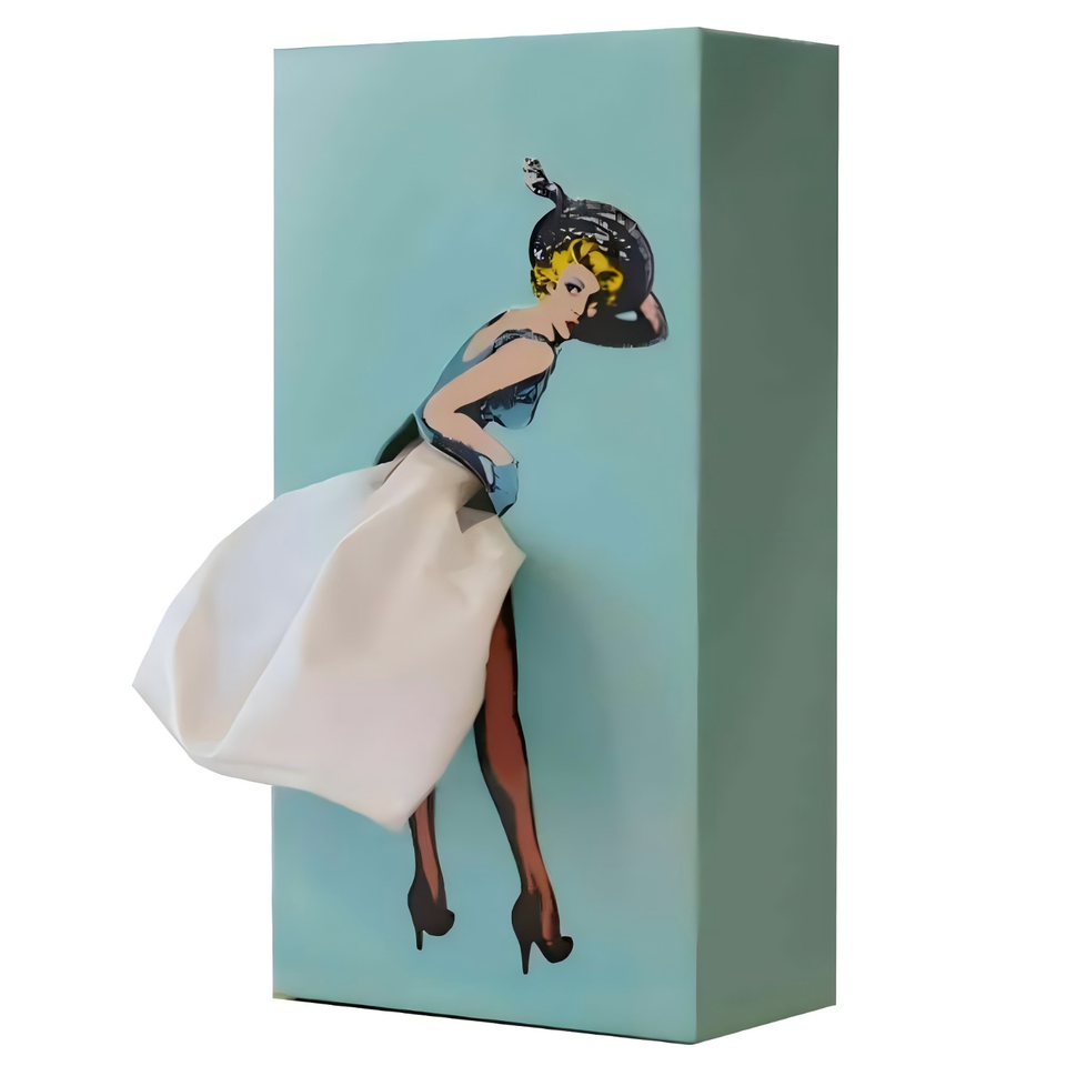 Classy Girl Tissue Box Retro Tissue Case Lady Gorgeous Turn Pattern ...