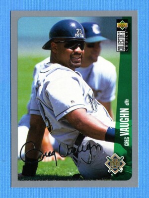 1996 Collector's Choice Silver Signature #590 Greg Vaughn Milwaukee ...