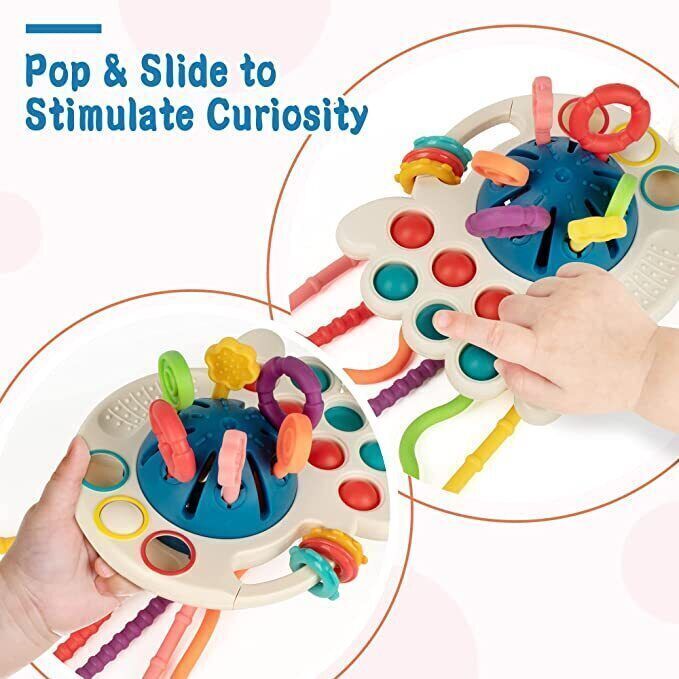 Baby Sensory Development Toy Pull String Finger Grasp Training ...