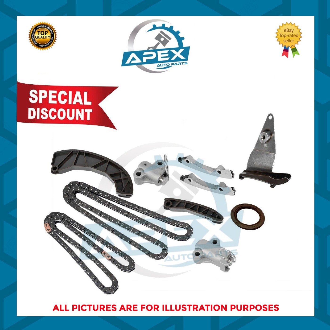 FITS 1.2,1.4,1.6,1.7 CRDI TIMING CHAIN KIT D4FA, D4FB,D4FC,D4FD,D3EA | eBay