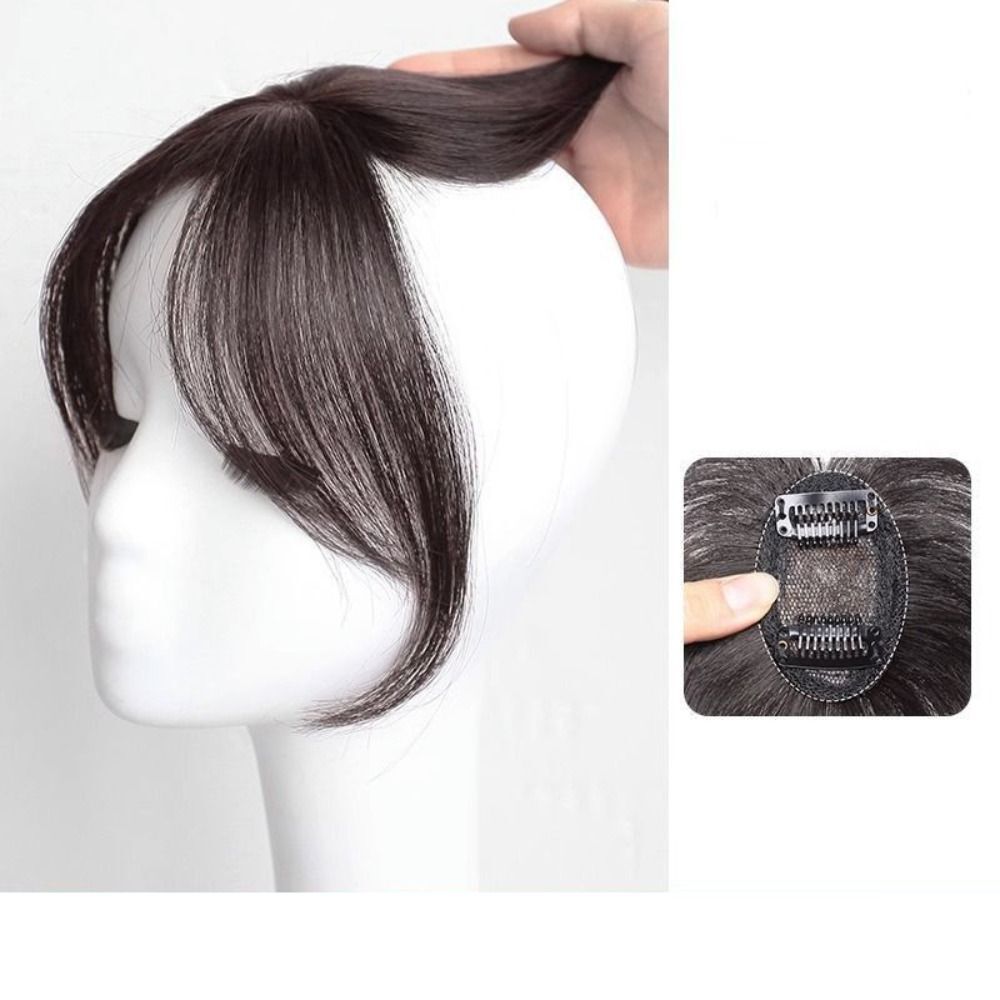 3D Hair Bangs Extensions Middle Part Side Fringe Clip Fashion ...