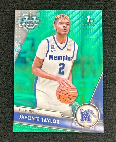 2023-24 Bowman Chrome University Javonte Taylor Aqua Refractor SP /299 ...
