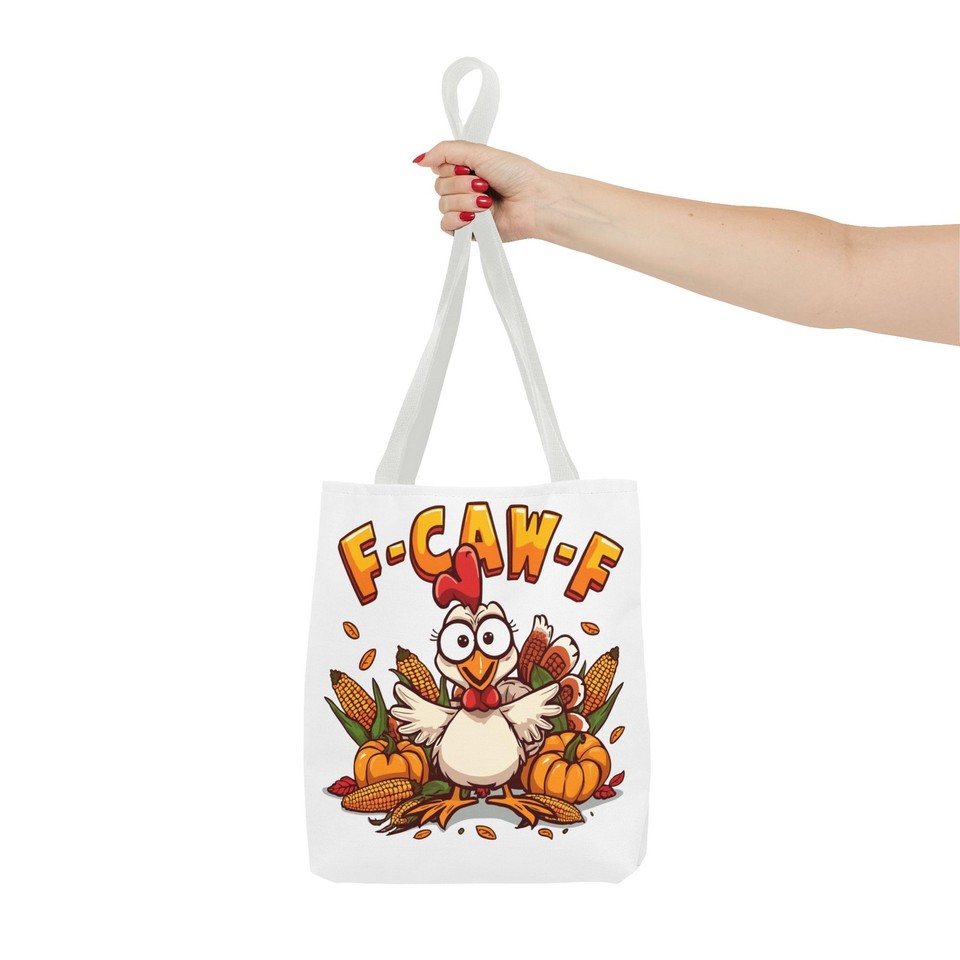 Funny Farm Rooster Tote Bag AOP F Cawf Chicken Holiday Gift | eBay