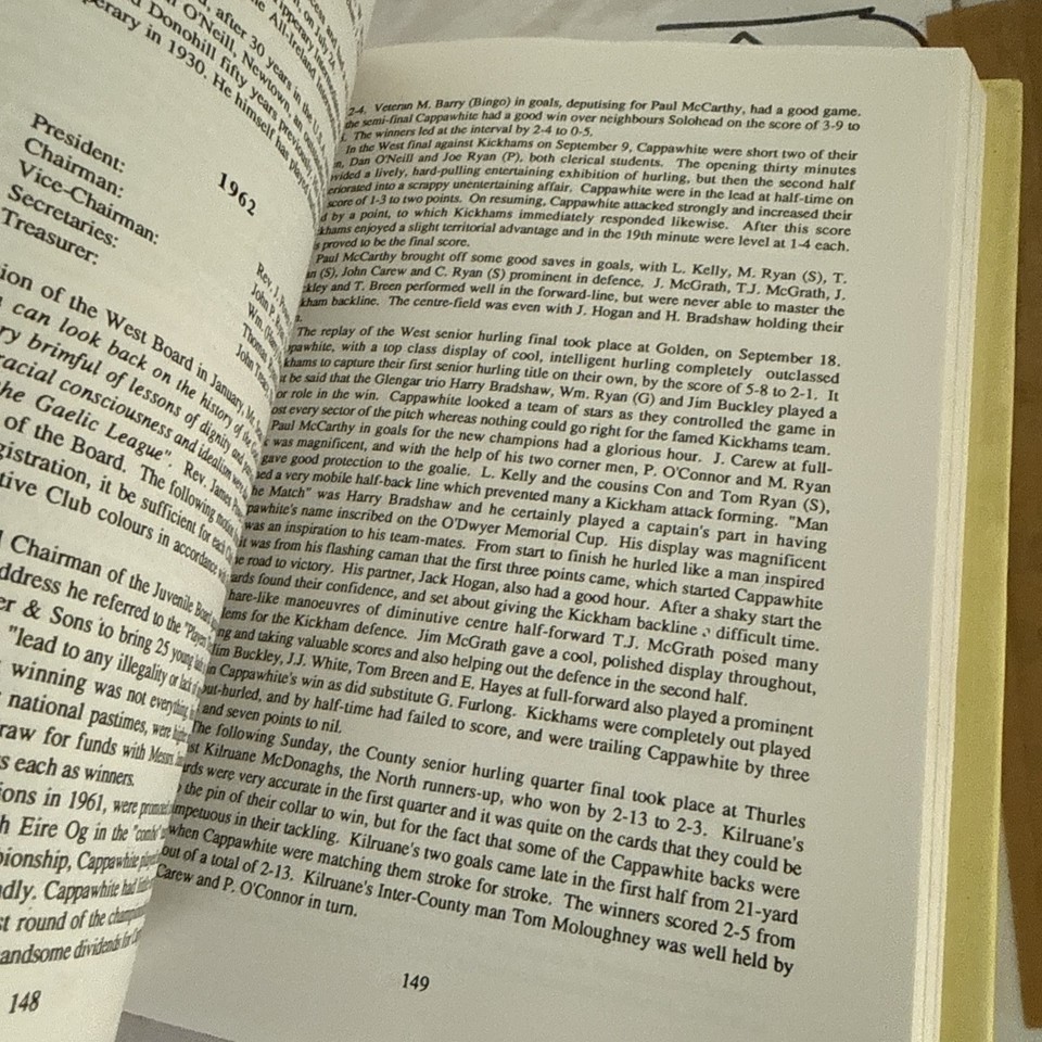 The Cappawhite G.A.A Story 1886-1989, Hardback Book, Ireland History ...