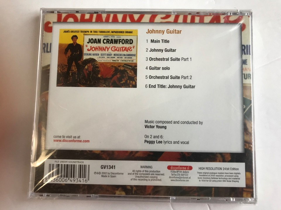 VICTOR YOUNG Johnny Guitar 2002 (1954) SEALED SOUNDTRACK CD Spain ...