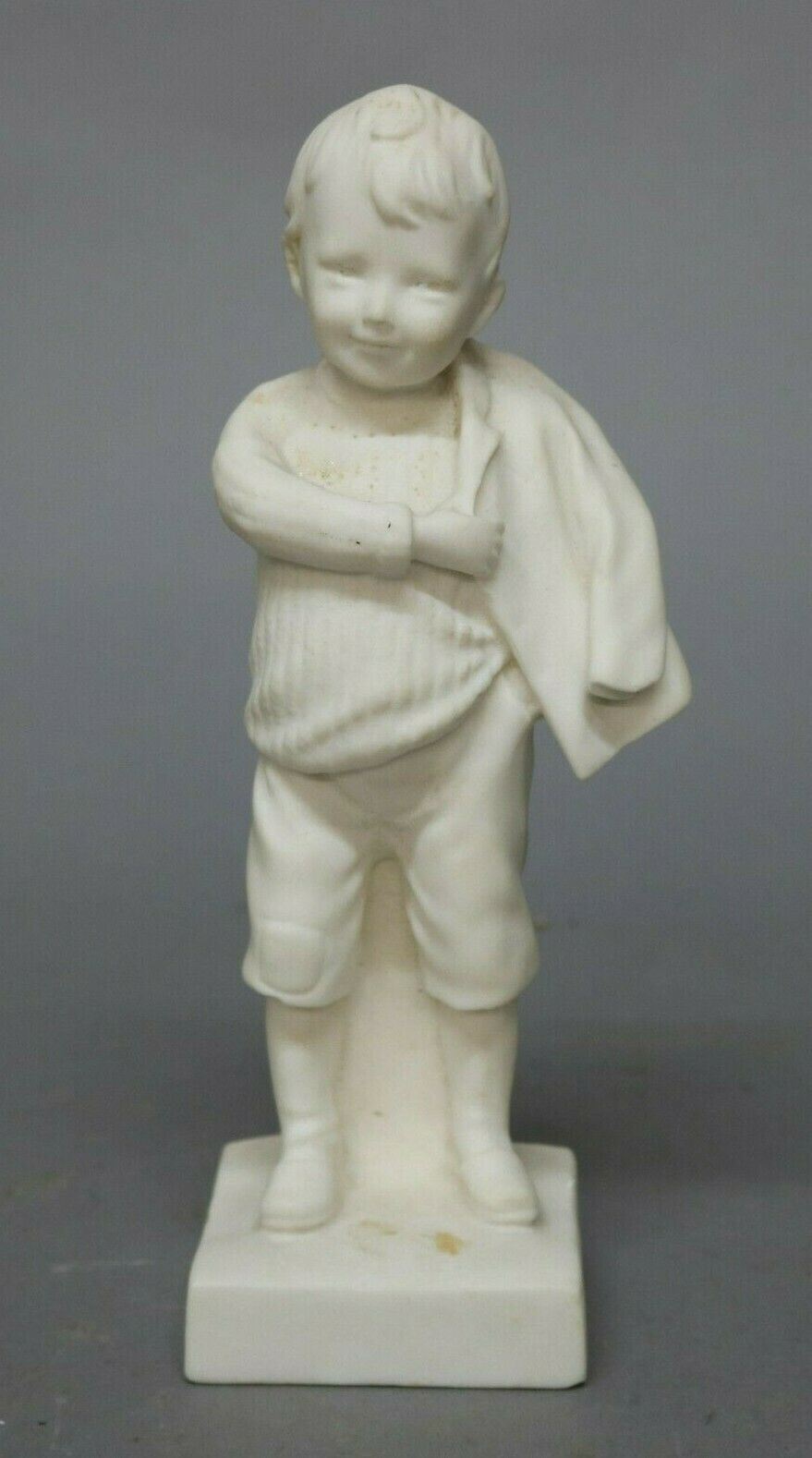 PAIR VINTAGE ANTIQUE CARVED ALABASTER MARBLE FIGURAL STATUE SCUPLTURES ...