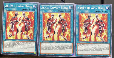 Yugioh - 3x Armed Dragon Blitz - BLVO-EN052 - Common - 1st Edition | eBay Australia