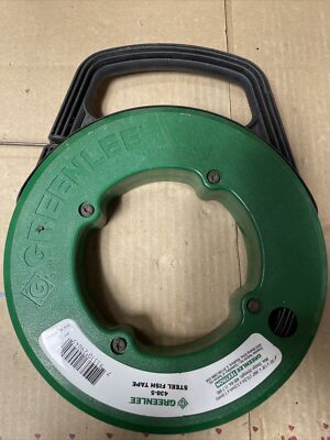 Greenlee Contractor Grade #438-5 Steel 50 Foot Fish Tape 1/8" x 0.060 ...