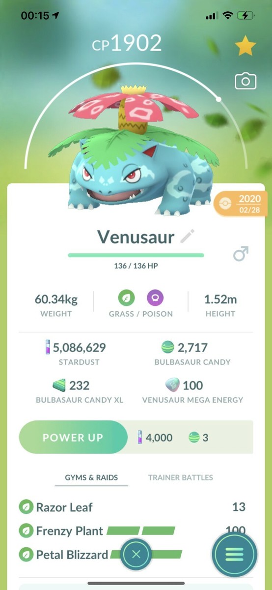 Venusaur Moveset