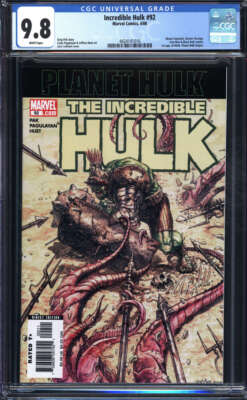INCREDIBLE HULK #92 CGC 9.8 WHITE PAGES // PLANET HULK BEINGS MARVEL 2 ...
