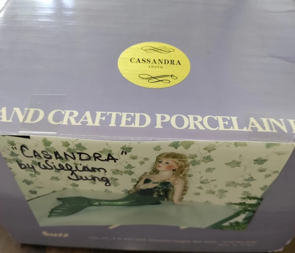 SALE ! RARE & VTG. CASSANDRA By William Tung Porcelain Mermaid Doll ...
