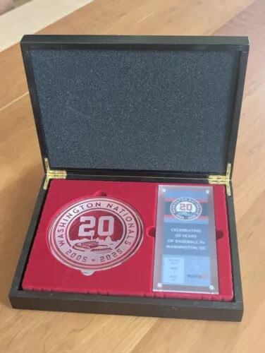 Washington Nationals 20th Anniversary Souvenir Ticket, Paperweight, and ...
