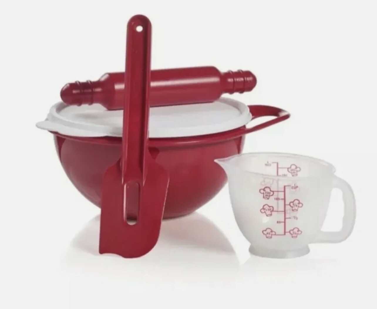 Kids Baking Set Tupperware Thasta Bowl Spatula Measuring Cup Rolling ...
