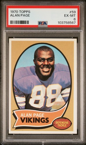 1970 TOPPS #59 ALAN PAGE PSA 6 | eBay