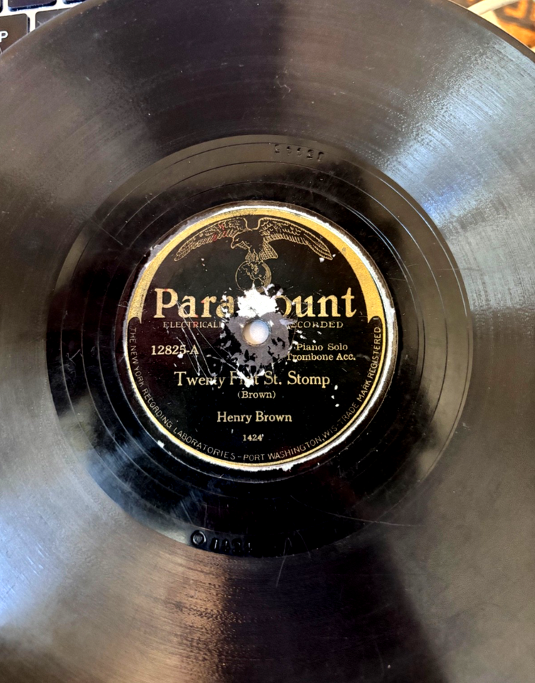 HOT JAZZ HENRY BROWN Paramount 12825 Henry Brown Blues/21st St Stomp ...