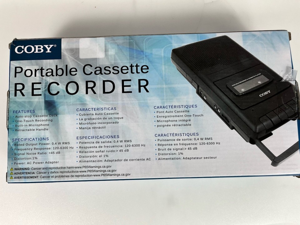 Coby Model CVR42BK Black Portable Cassette Recorder | eBay