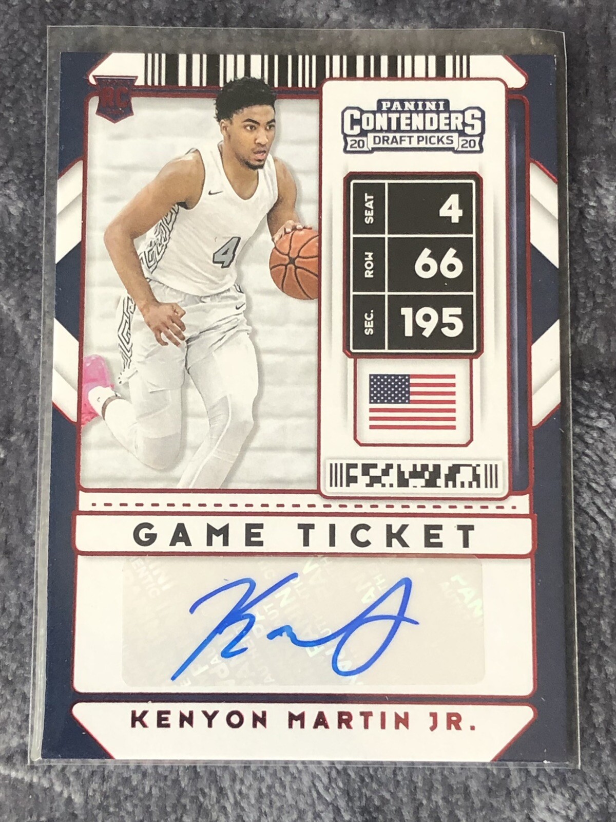 Kenyon Martin Jr 2020-21 Contenders Draft Picks Auto ROOKIE Autograph ...