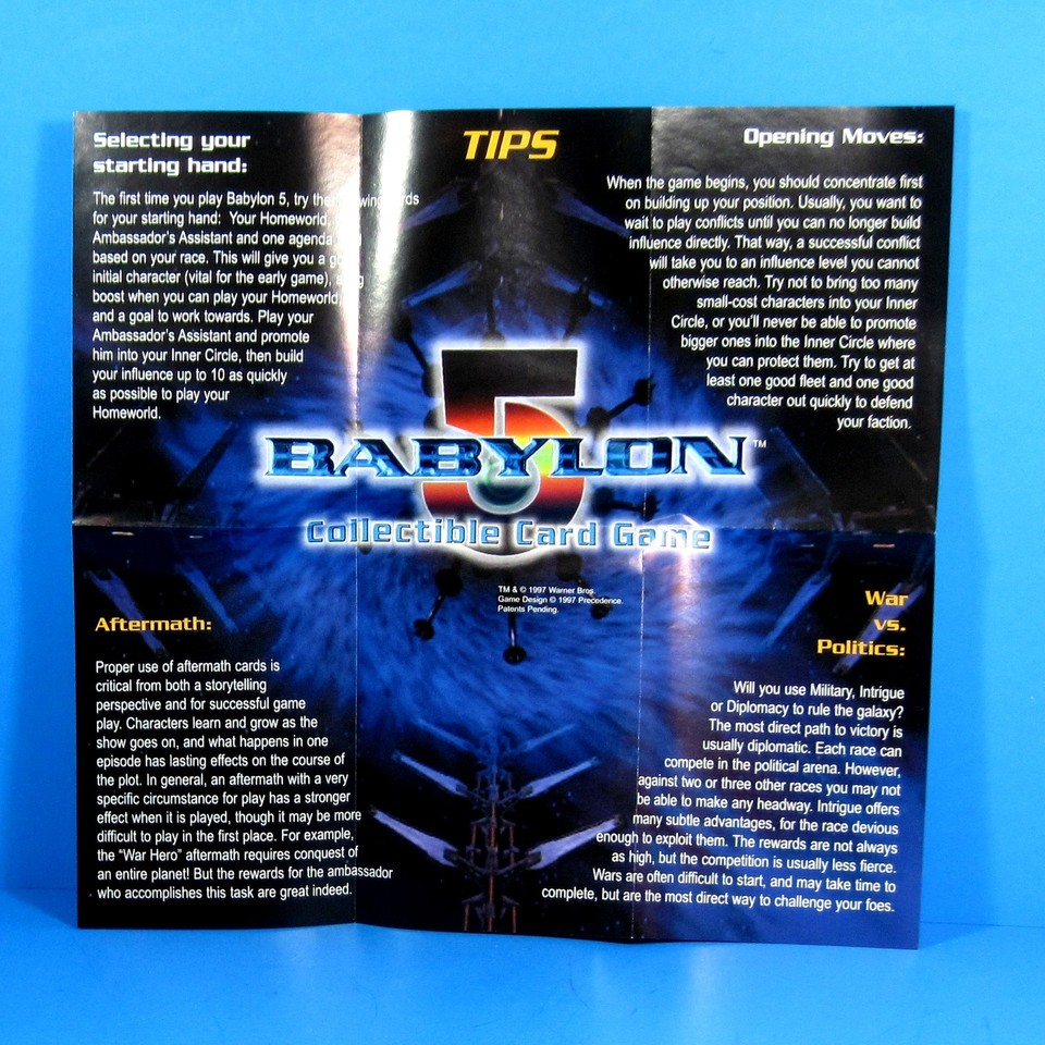 TV 3 groups of Babylon 5 cards: Card game basic, Complete B5 tc set, 14 ...
