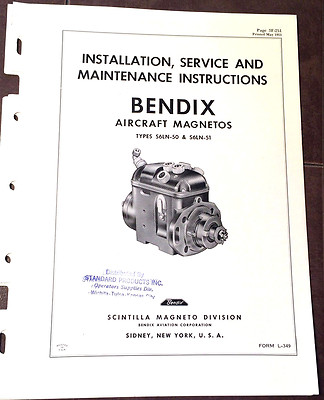 Bendix Scintilla S6LN-50 and S6LN-51 Install, Service Maintenance ...