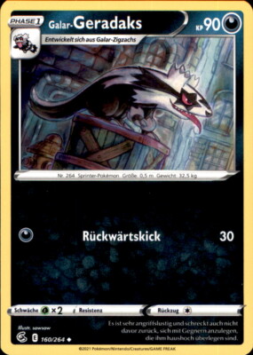 Pokemon - 160/264 - Galar-Geradaks - Uncommon Fusionsangriff | eBay