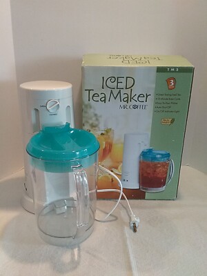 Mr. Coffee Iced Tea Pot TM3 3-Quart Iced Tea Maker with TEAL Lid ...