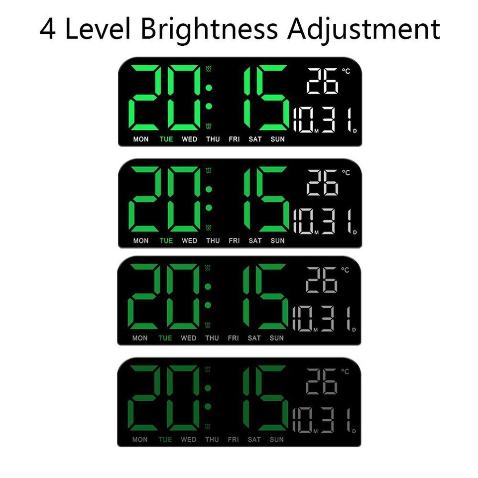 Wall-mounted Digital LED Clocks Display Table Clock for Bedroom | eBay