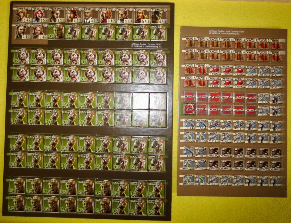 All Things Zombie The Boardgame 2009 Lock n Load Games Unplayed 2 extra ...