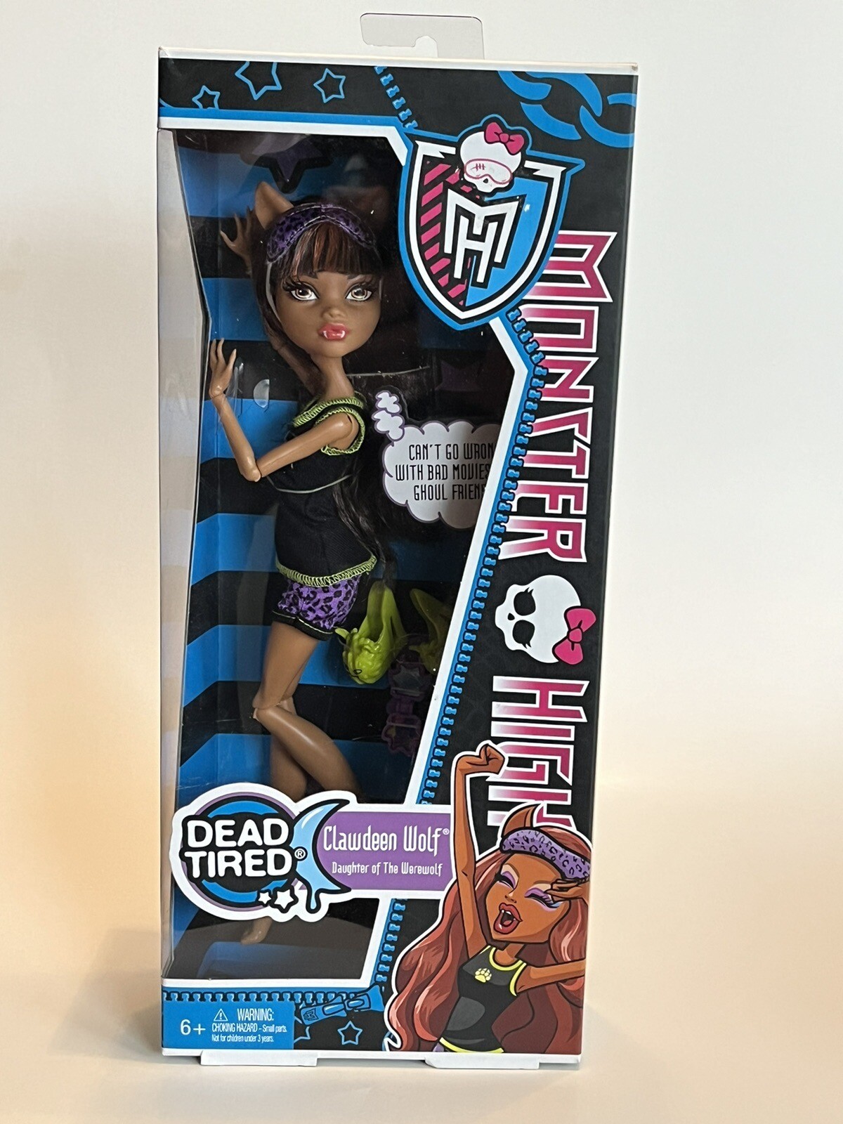 Mattel Monster High Dead Tired Clawdeen Wolf Daughter Of Werewolf Doll ...