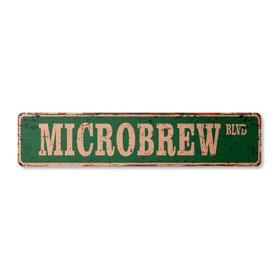 MICROBREW Vintage Street Sign beer drinker suds ale micro| Indoor ...
