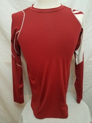 Nike Team Fit Dry Womens Lightning Base Layer Red Long Sleeve Shirt ...