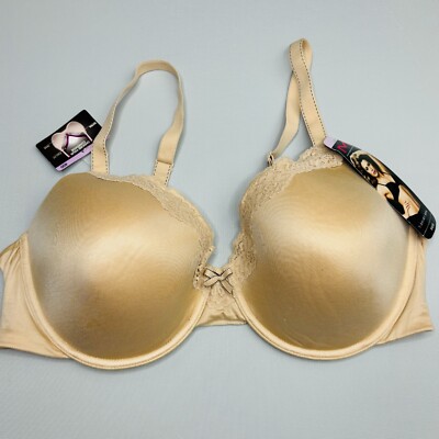 New Maidenform Bra 40D Underwire Full Coverage Satin Adjustable Strap ...