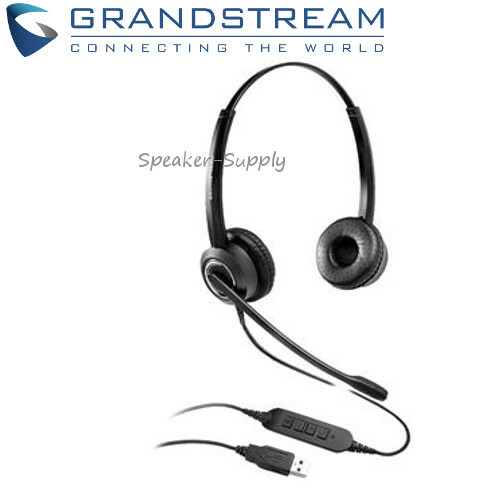 5 Grandstream GUV3000 USB Corded Dual Headset HD Audio Noise Canceling ...