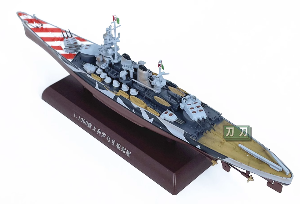 1:1000 Italian Battleship Rome Warship Model Alloy Finished Products | eBay