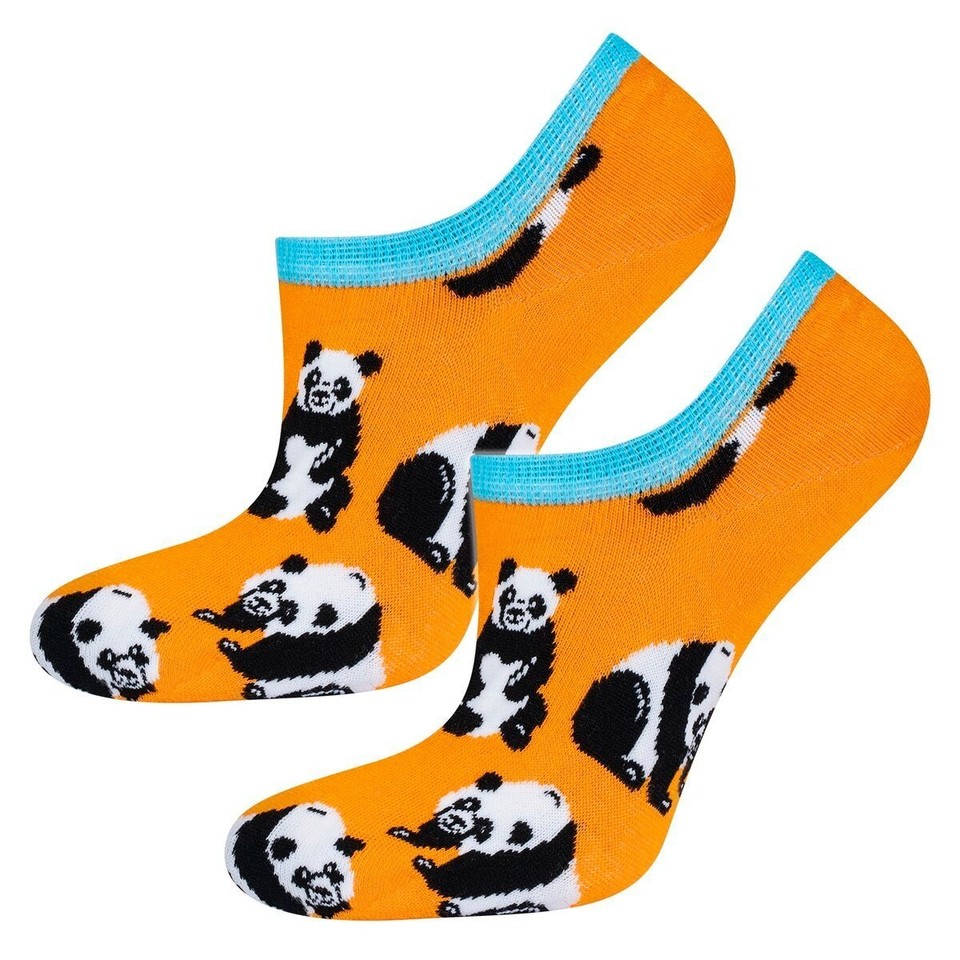 Panda Socks (1 pair) Cute Novelty Panda Print - No-show ankle socks ...