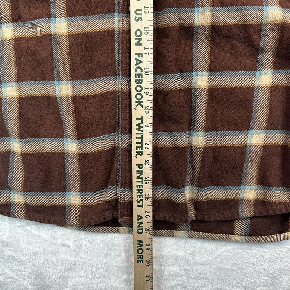 Stormy Kromer Flannel Shirt Mens M Brown Plaid Made In USA Handcrafted ...