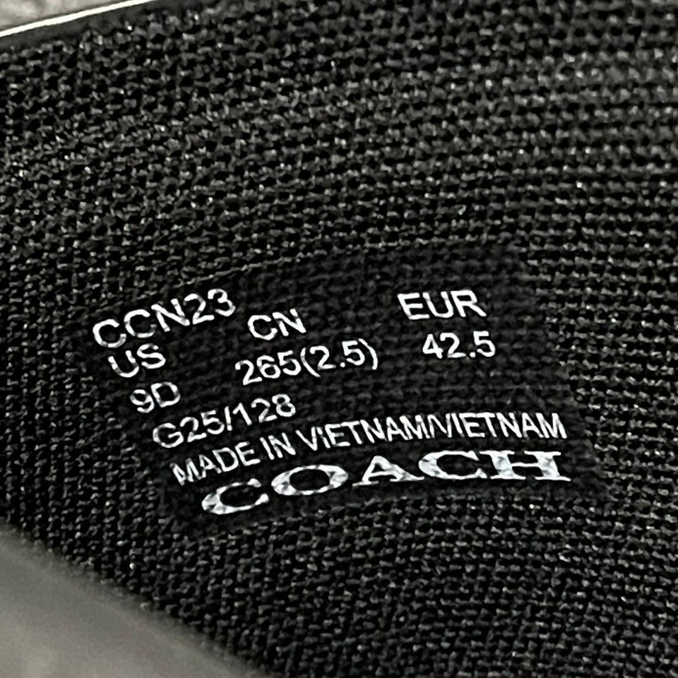 COACH Pool Slide In Signature Canvas Men's Size 9 D Charcoal CCN23 ...