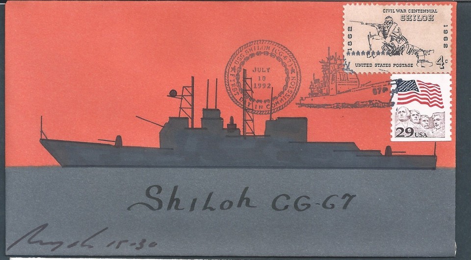 3 Hand Painted Covers by Rogak (USS Shiloh, Independence, Kitty Hawk ...