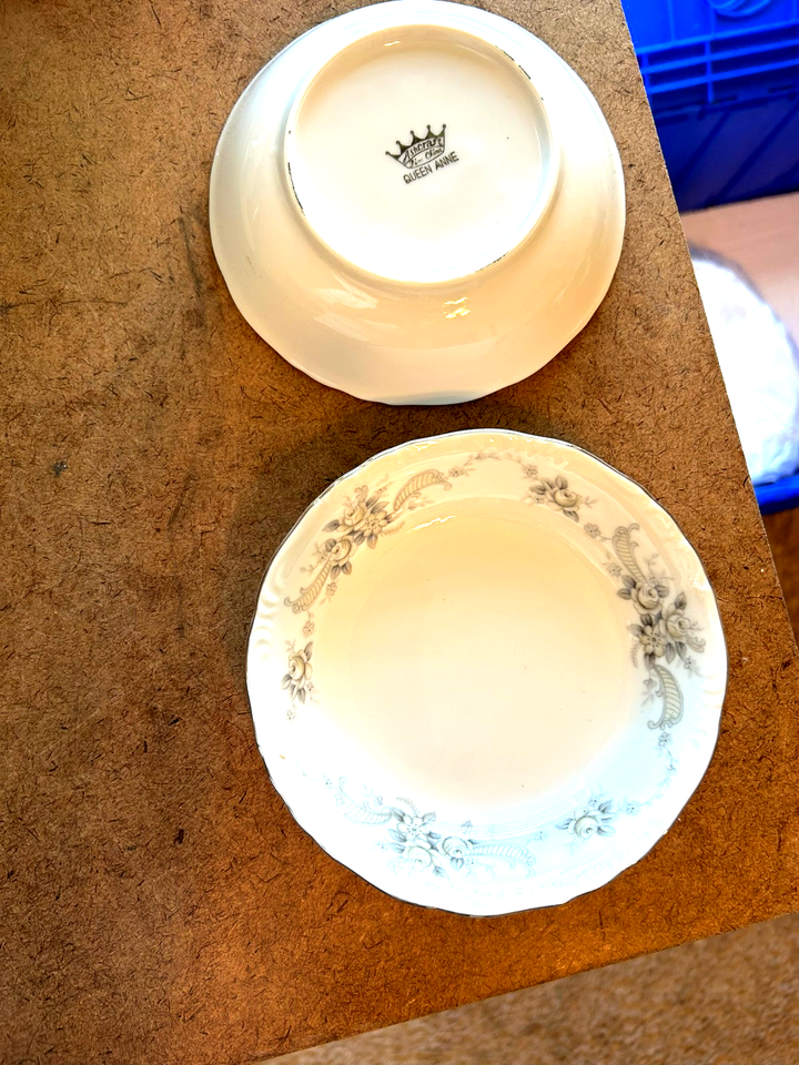 VINTAGE ASHCRAFT FINE CHINA "QUEEN ANNE" 5-1/2" FRUIT/DESSERT BOWL ...