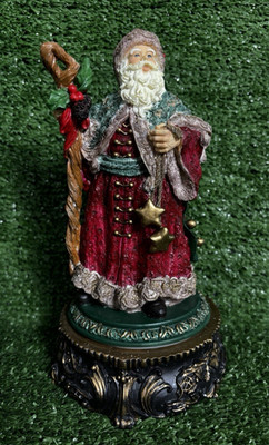 Vintage San Francisco Music Box Rotating Santa Christmas Musical ...
