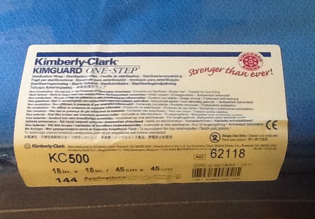 Kimberly-Clark Kimguard 18x18" One-Step Sterilization Wrap - Blue ...