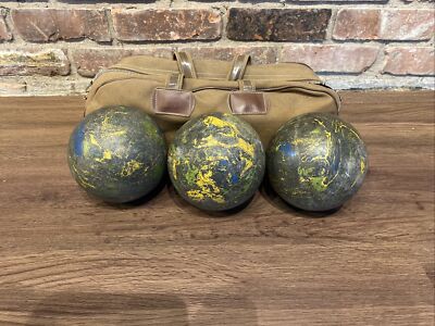 Rare Set Of 3 Manhattan Rubber Duckpin Bowling Balls, Very Early Serial ...