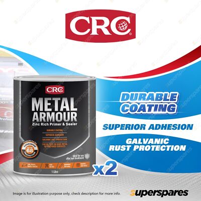 2 x CRC Metal Armour Paint Protectant 1L Zinc Rich Primer & Sealer | eBay