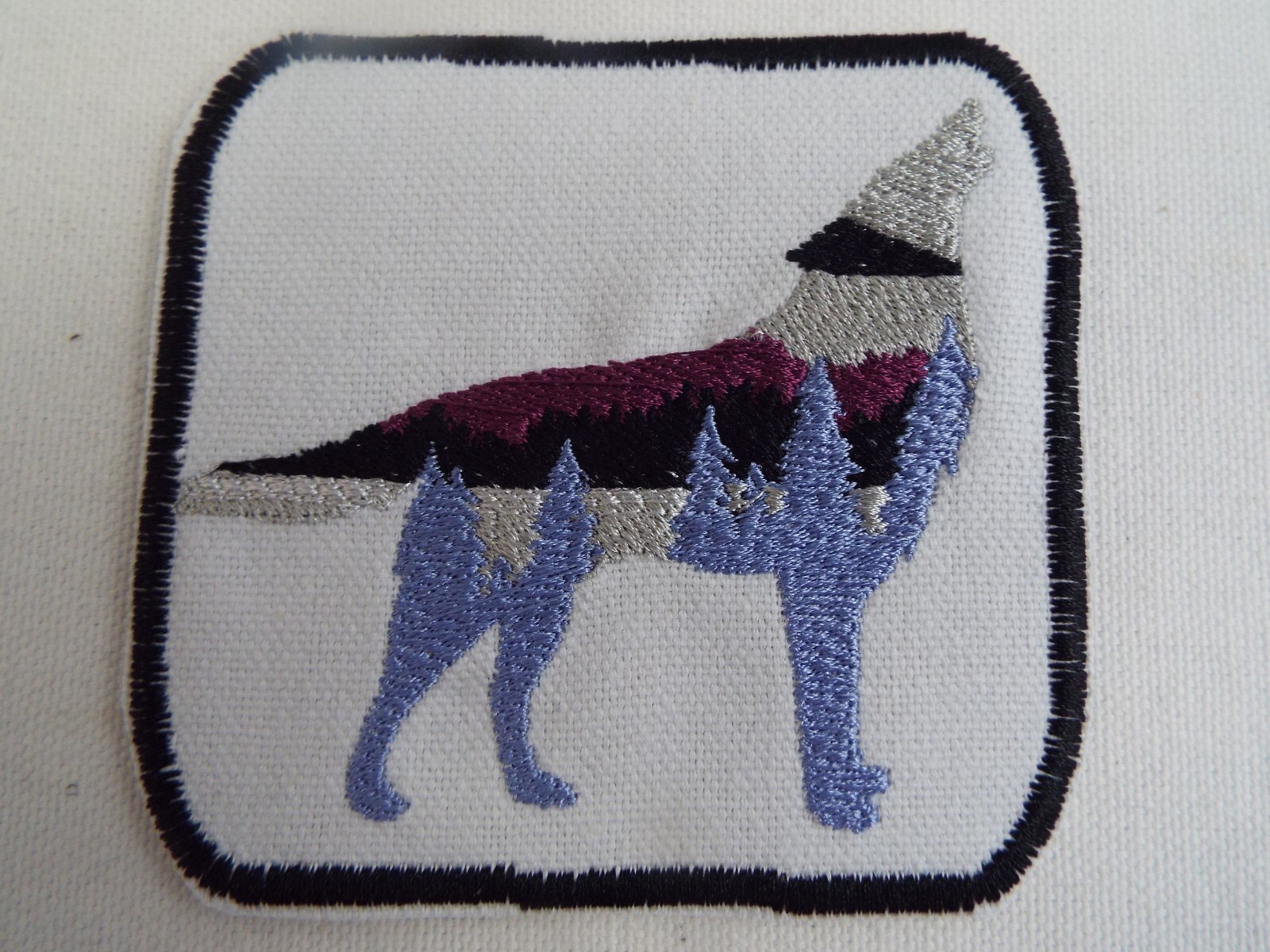 Mountain Wolf Coyote Tree Scene Embroidered Iron On Patch | eBay