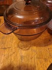 Vintage Visions Cookware Amber Glass Set Pans Lid 10pc Corningware ...